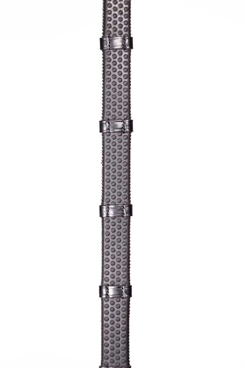 Henry James Saddlery Bio Grip Hybrid Rubber Reins with Leather Stoppers ...